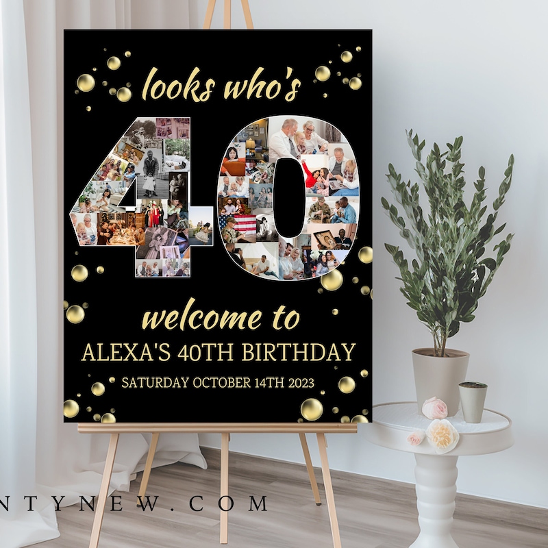 40th Birthday Poster - Etsy