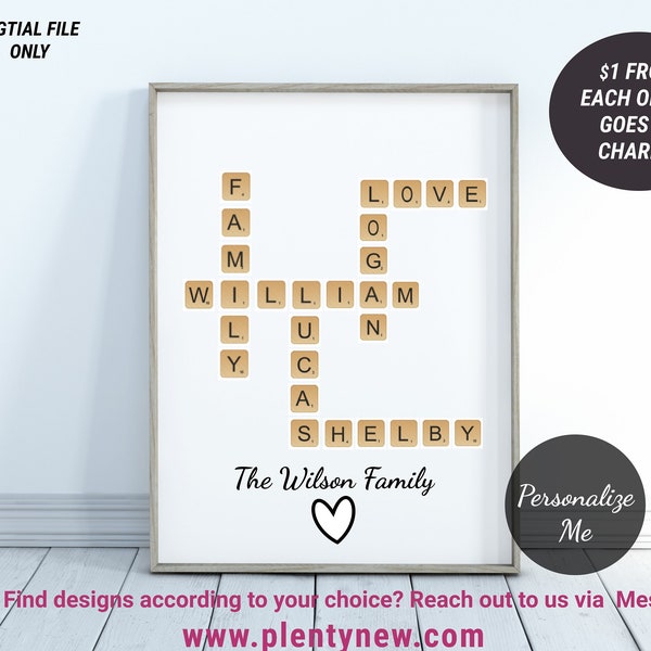 Personalize Family Name Scrabble - Etsy