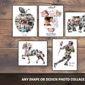Custom Shape Photo Collage Personalized Photo Gift Collage With Photos ...