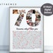 70 Reasons Why We Love You, 70th Birthday Custom Collage With 70 Notes ...