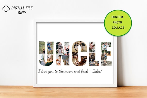Uncle Photo Collage Digital Photo Collage Uncle Custom Gift - Etsy