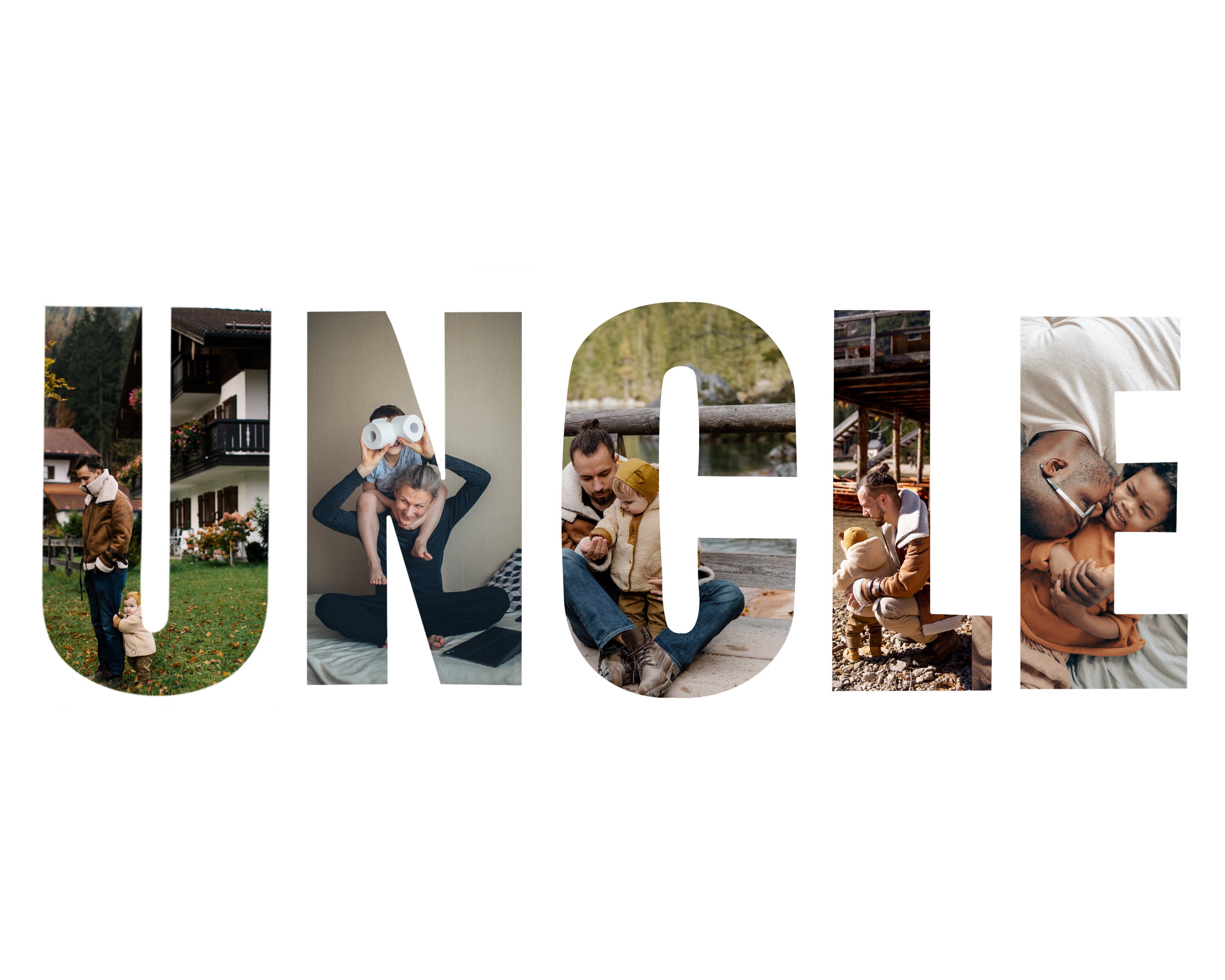 Uncle photo collage Digital photo collage Uncle custom gift | Etsy