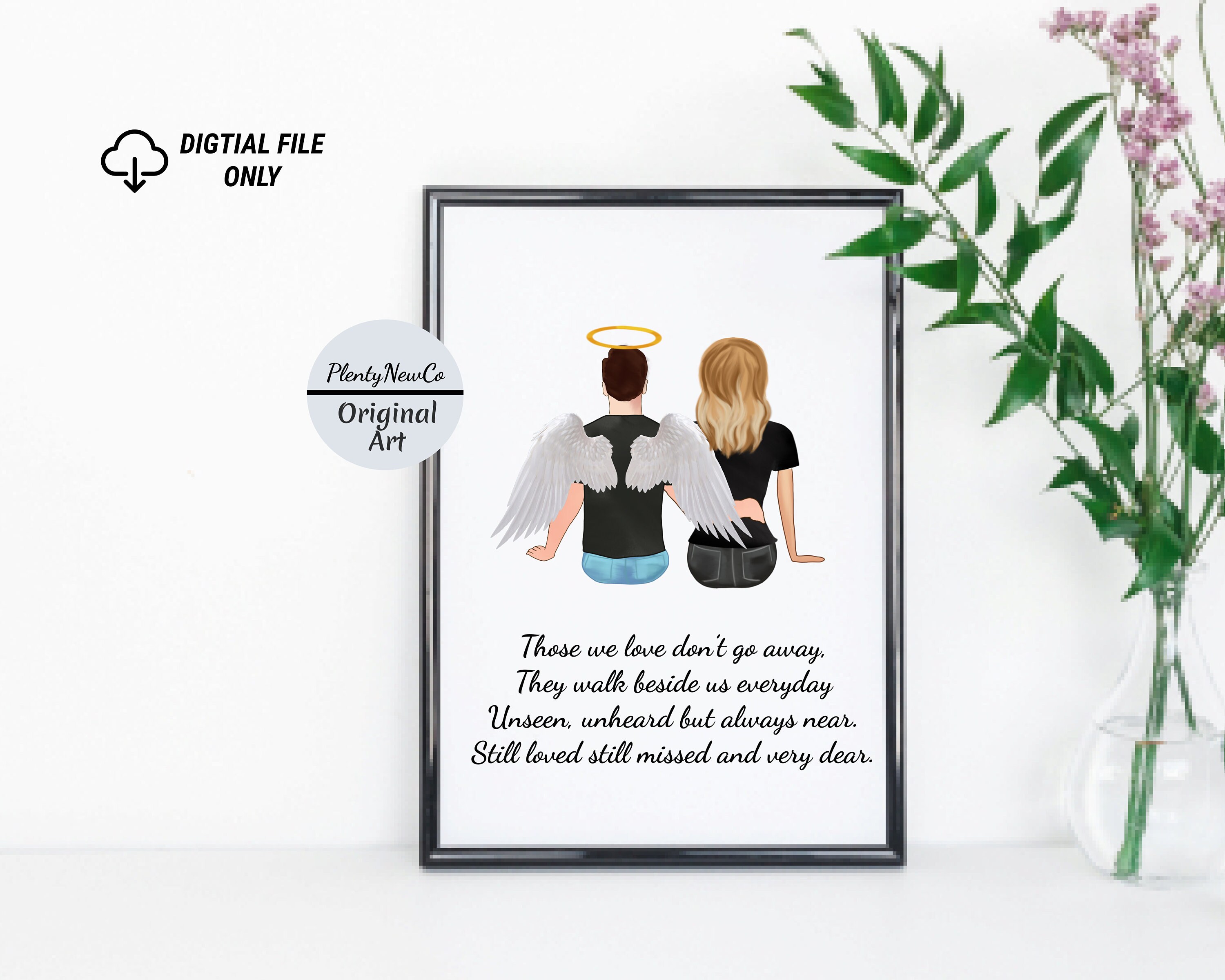 In Heaven in Loving Memory Memorial Frame Memorial Photo | Etsy