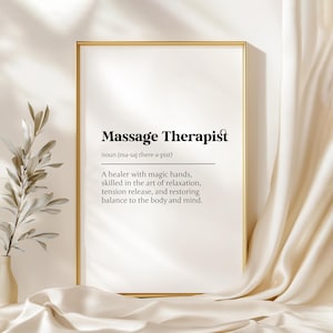 Massage Therapist Definition Print - Massage Therapy - Salon Decor ...