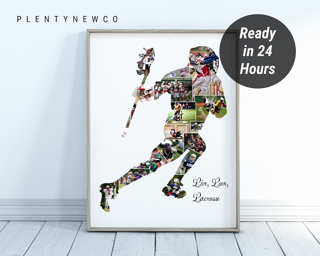 Lacrosse Coach Gift Collage Custom Lacrosse Team Gift Senior Night ...