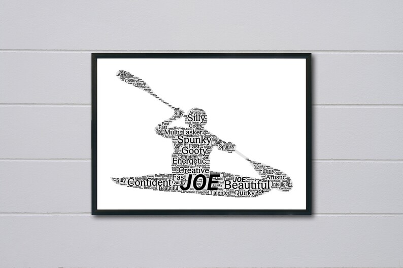 Personalized Kayak Word Art Gift Kayaking Birthday Christmas | Etsy