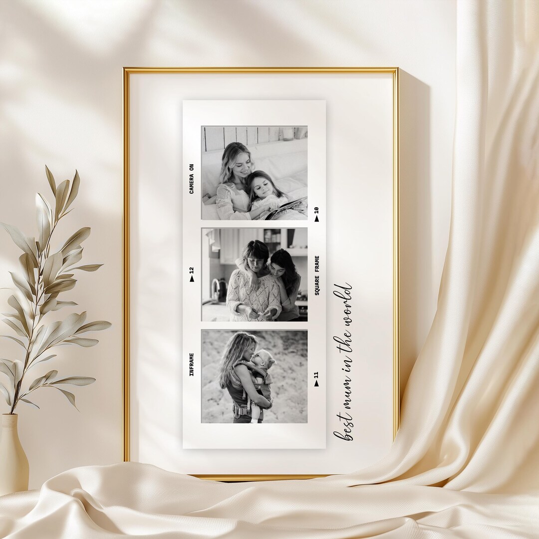 Personalised Best Mummy in the World Print - Custom Film Reel Photo ...
