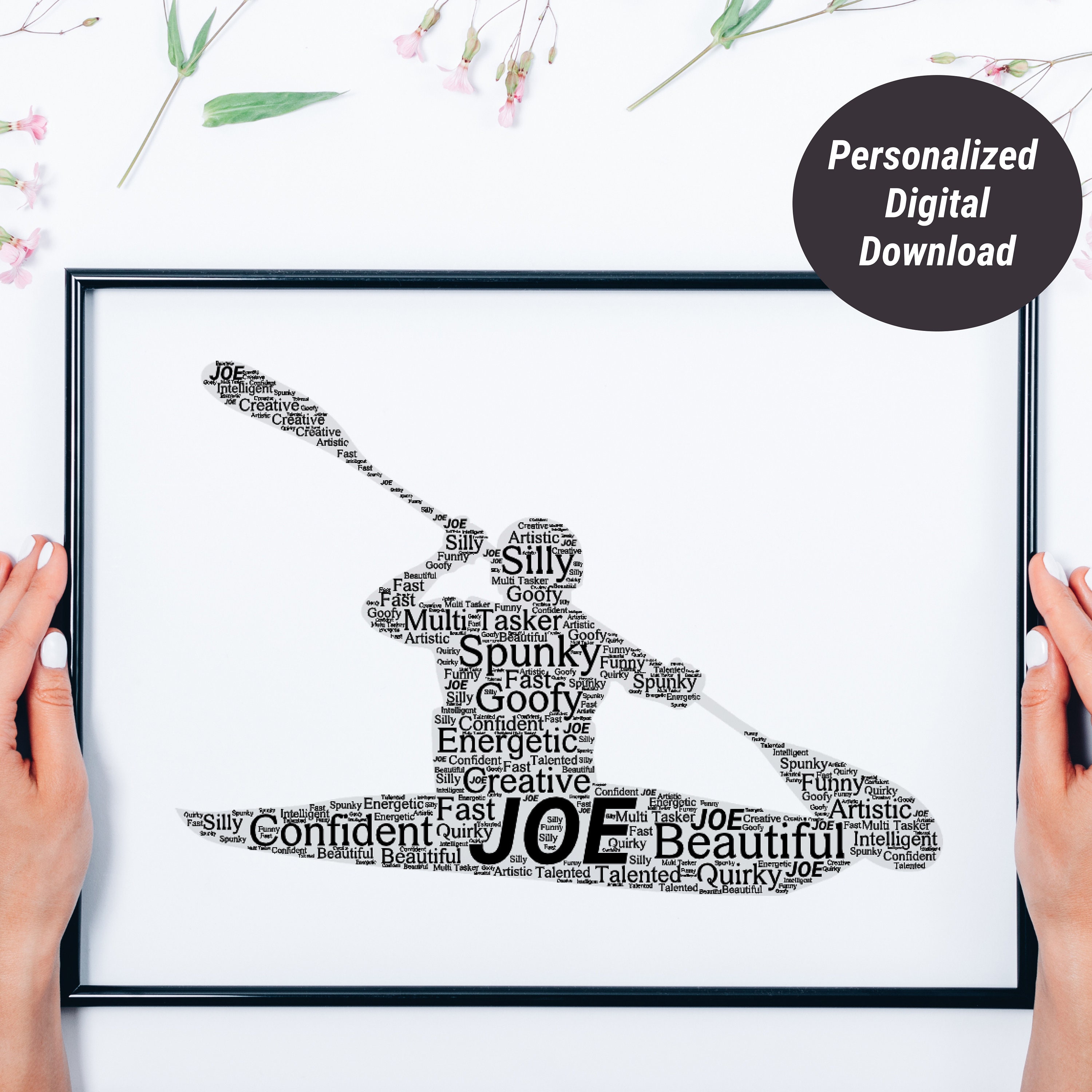 Personalized Kayak Word Art Gift Kayaking Birthday Christmas | Etsy