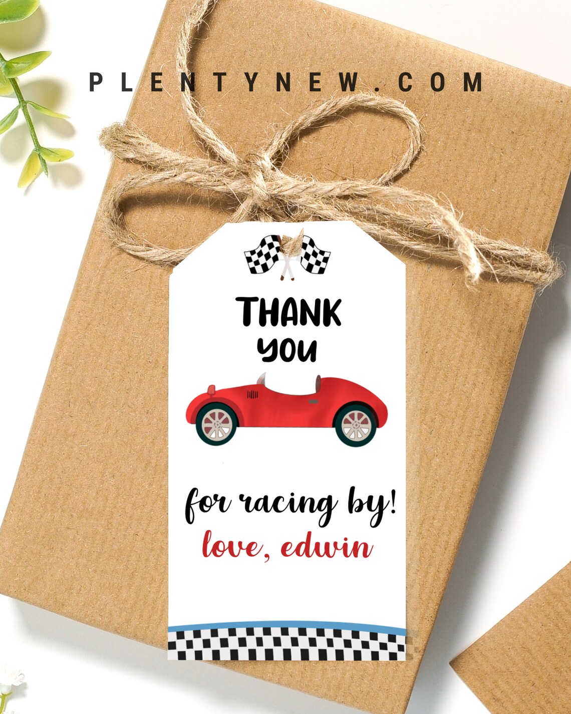 Editable Racing Favor Tags Race Car Birthday Thank You Label - Etsy