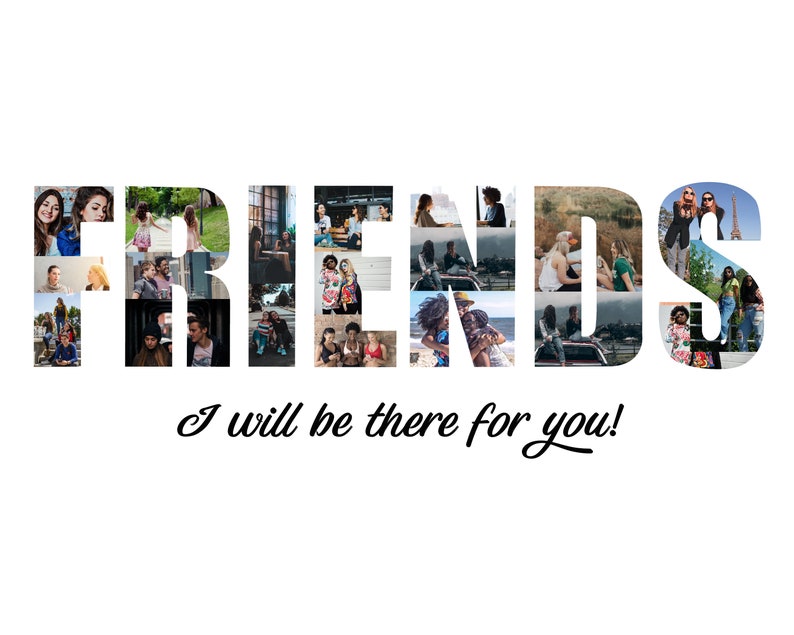 Friend Photo Collage Bff Picture Collage Bff Gifts Best | Etsy