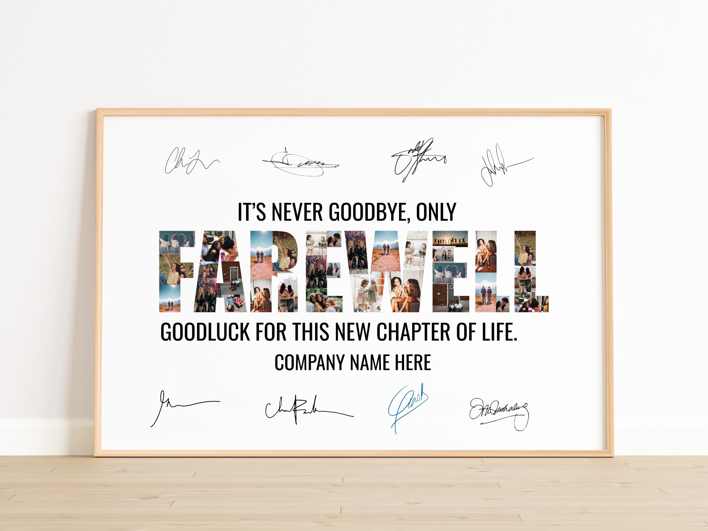 Farewell Custom Gift Collage, Coworker Leaving Gift, Moving Away Gift ...