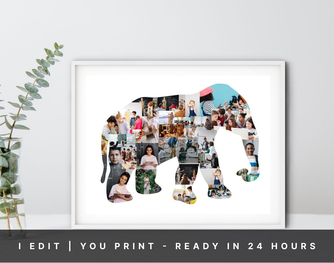 Custom Shape Photo Collage Personalized Photo Gift Collage With Photos ...