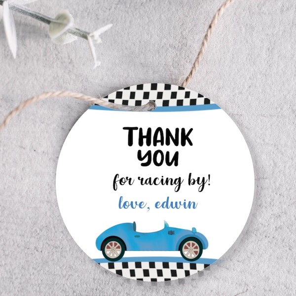Car Thank You Birthday Race - Etsy