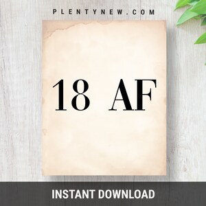 18th Birthday PRINTABLE Signs | 18th Birthday Party Decorations ...