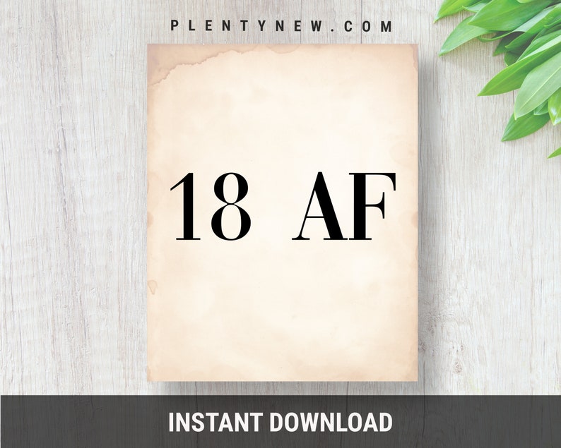 18th Birthday PRINTABLE Signs 18th Birthday Party - Etsy