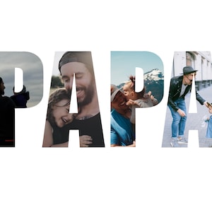 PAPA Photo Collage, Personalized Photo Collage, Personalised Gift ...