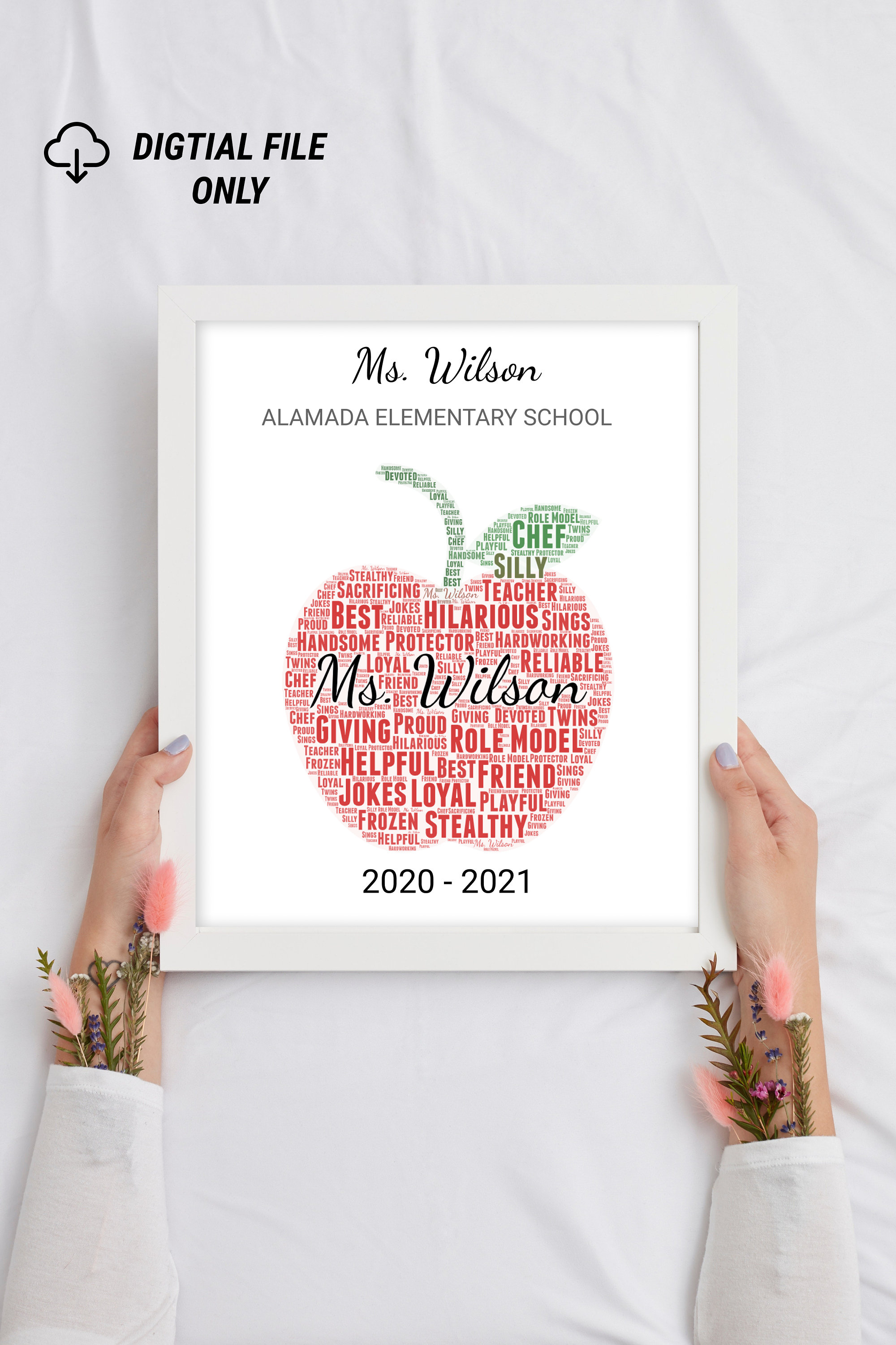 Personalized Teacher Appreciation Gift Apple With Student - Etsy
