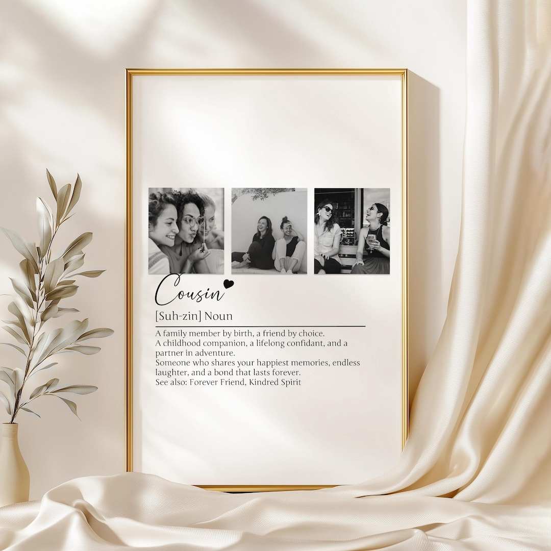 Personalised Cousin Print Cousin Gift Cousin Definition Print ...