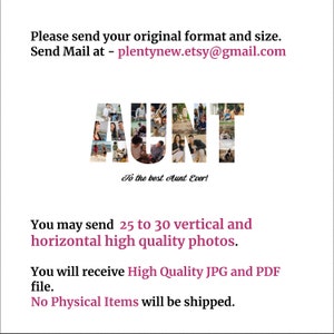 Personalized Aunt Photo Collage, Aunt Picture Collage, Auntie Gifts ...