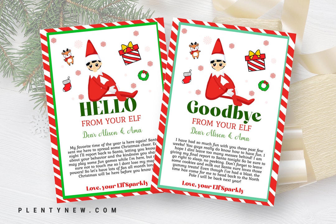 EDITABLE Elf Hello Letter, Greetings From Elf, Elf I'm Back, Elf ...