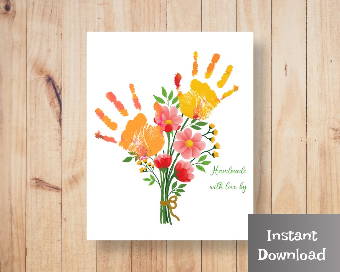 Mother's Day Handprint Art, Mommy Handprint Art, Kids Baby Toddler ...