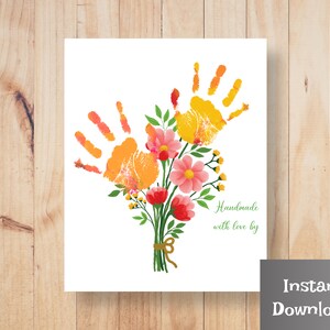 Mother's Day Handprint Art, Mommy Handprint Art, Kids Baby Toddler ...