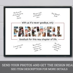 Farewell Custom Gift Collage, Coworker Leaving Gift, Moving Away Gift ...