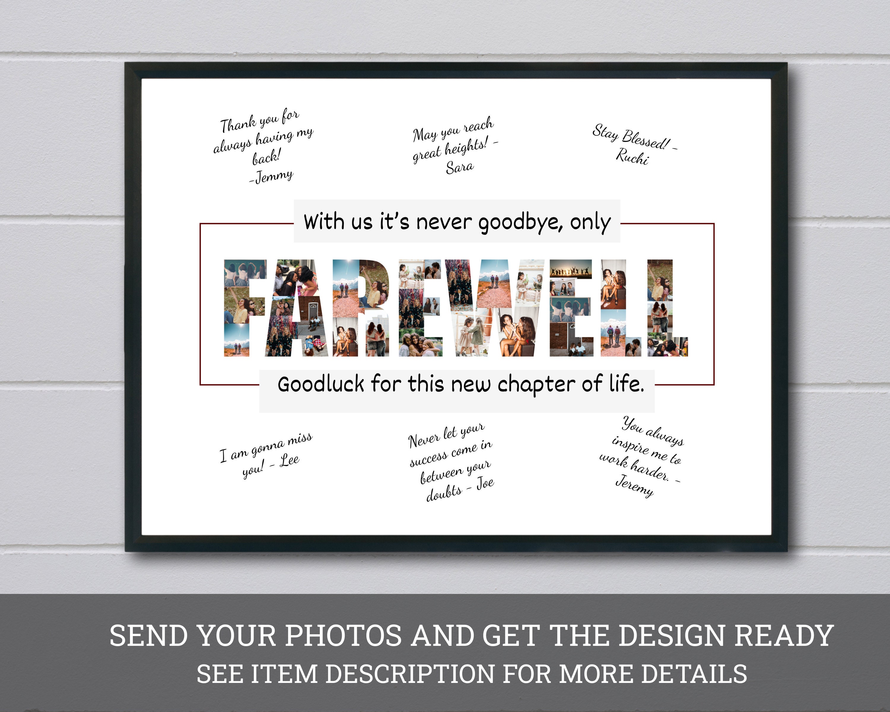 Farewell Custom Gift Collage Coworker Leaving Gift Moving - Etsy Singapore