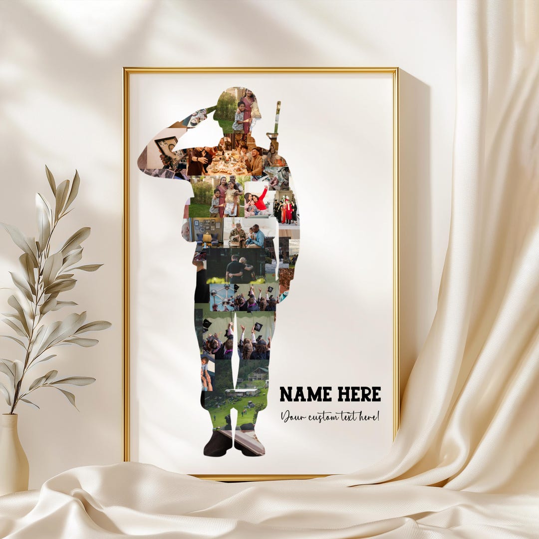 Army Soldier Photo Collage, Military Gift, Army Husband, Army Boyfriend ...