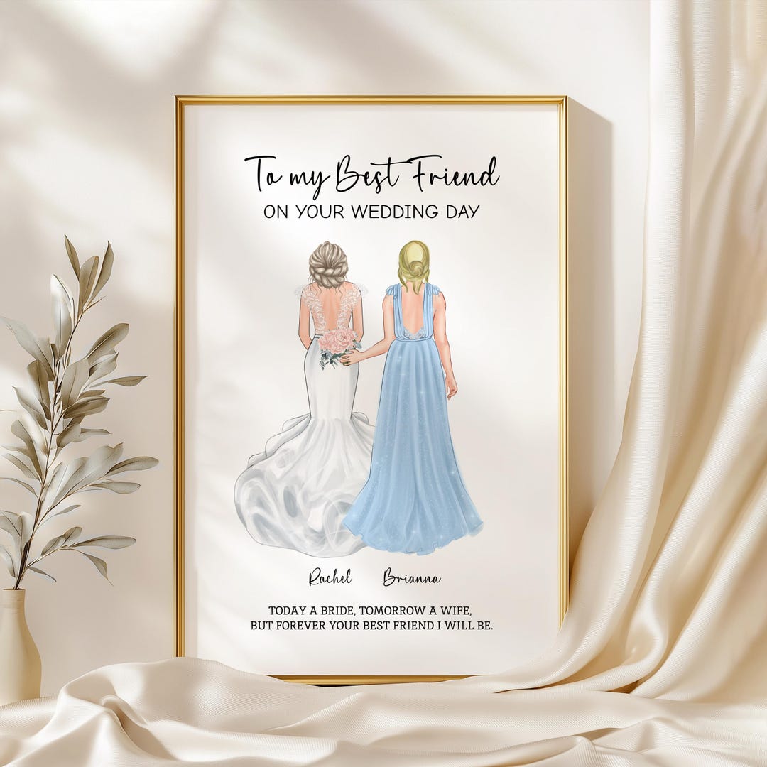 Gift for Best Friend on Her Wedding Day, Best Friend Wedding Gift ...