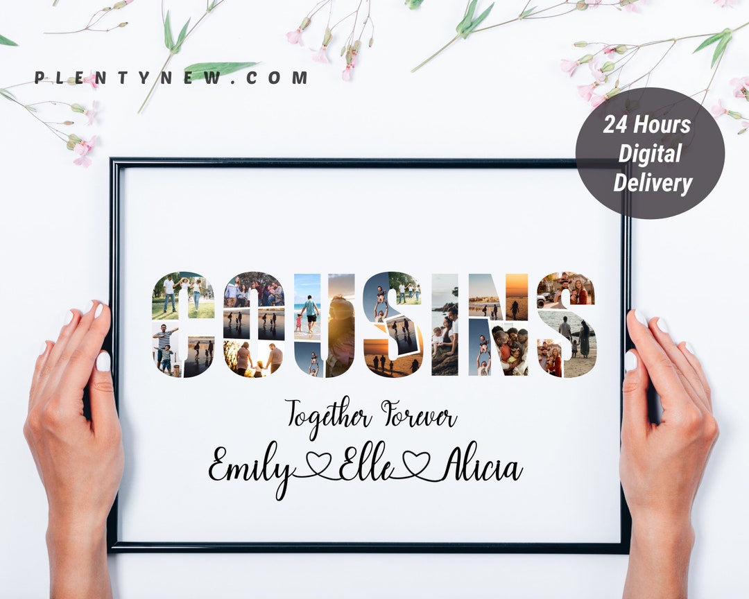 Cousins Photo Collage, Cousins Picture Collage, Cousin Gifts, Cousins ...