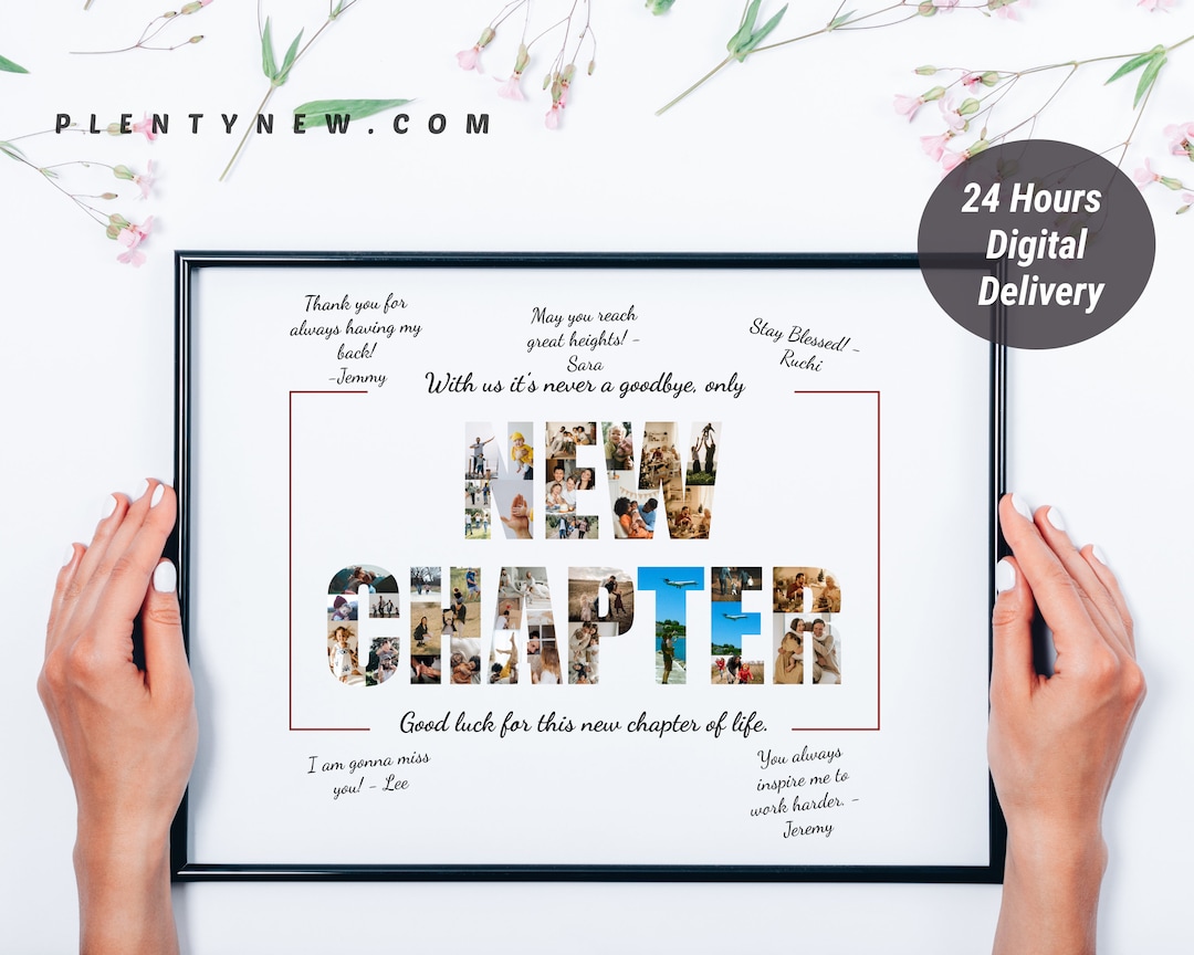 Goodbye Gift Collage, Farewell Guestbook Gift, Retirement Gift ...