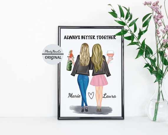 Best Friend Print Friendship Print Personalised Best Friend - Etsy