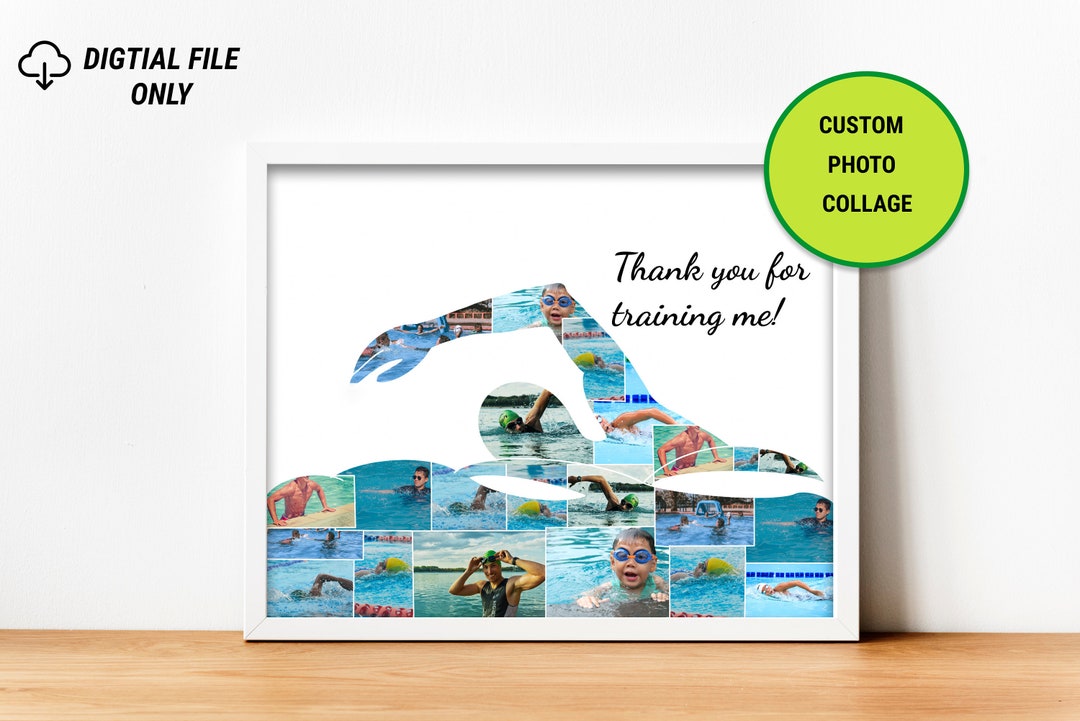 Swimmer Photo Collage-swimming Collage-swimmer Gift-swimmer Collage ...
