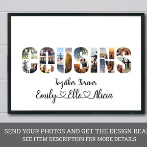 Cousins Photo Collage, Cousins Picture Collage, Cousin Gifts, Cousins ...