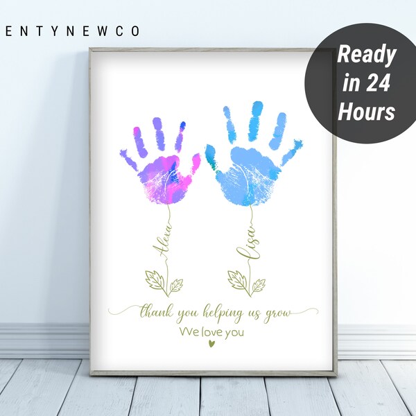 Handprint Flower Art - Etsy
