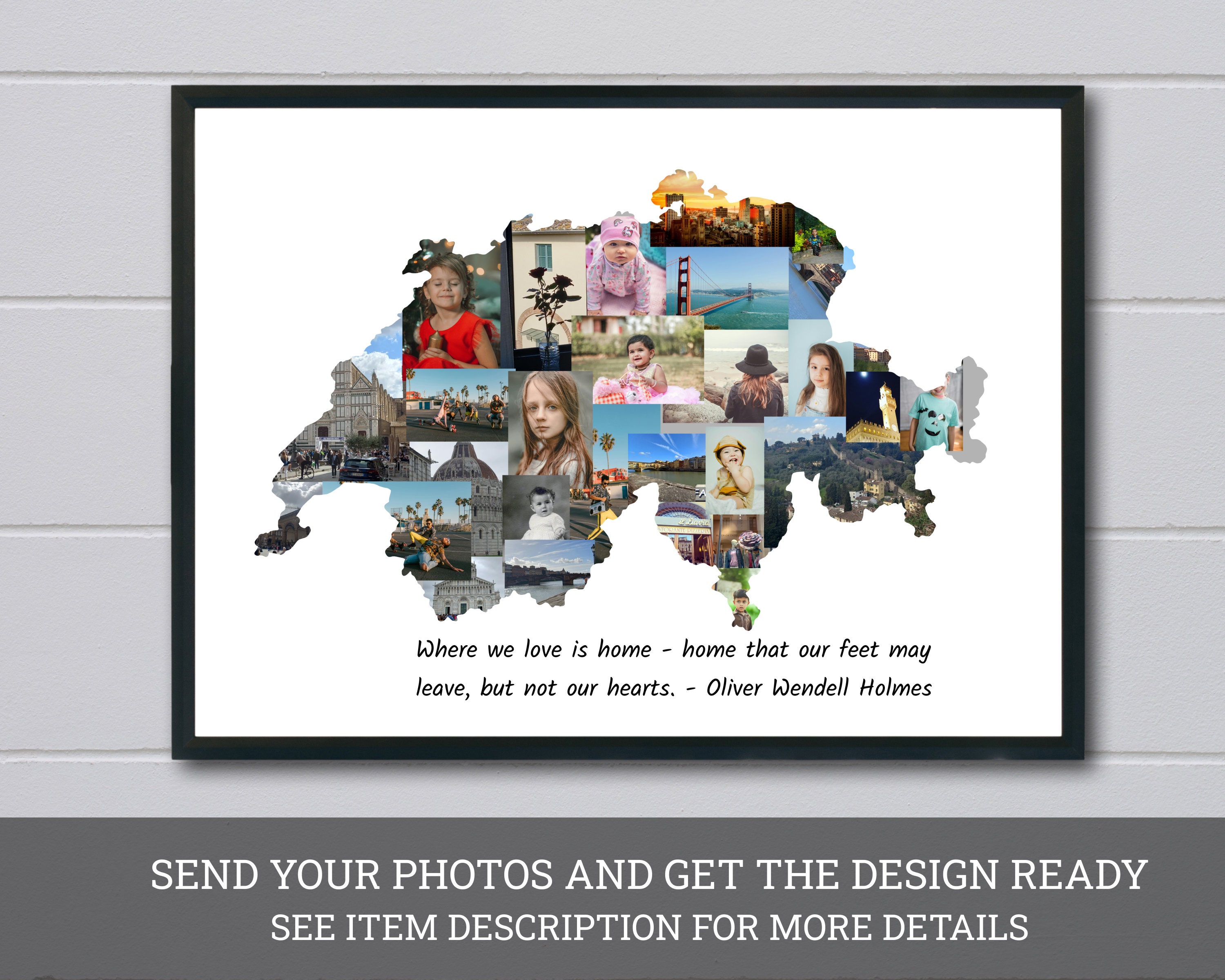 Switzerland Photo Collage-swiss Collage-travel Photo Collage-vacation ...