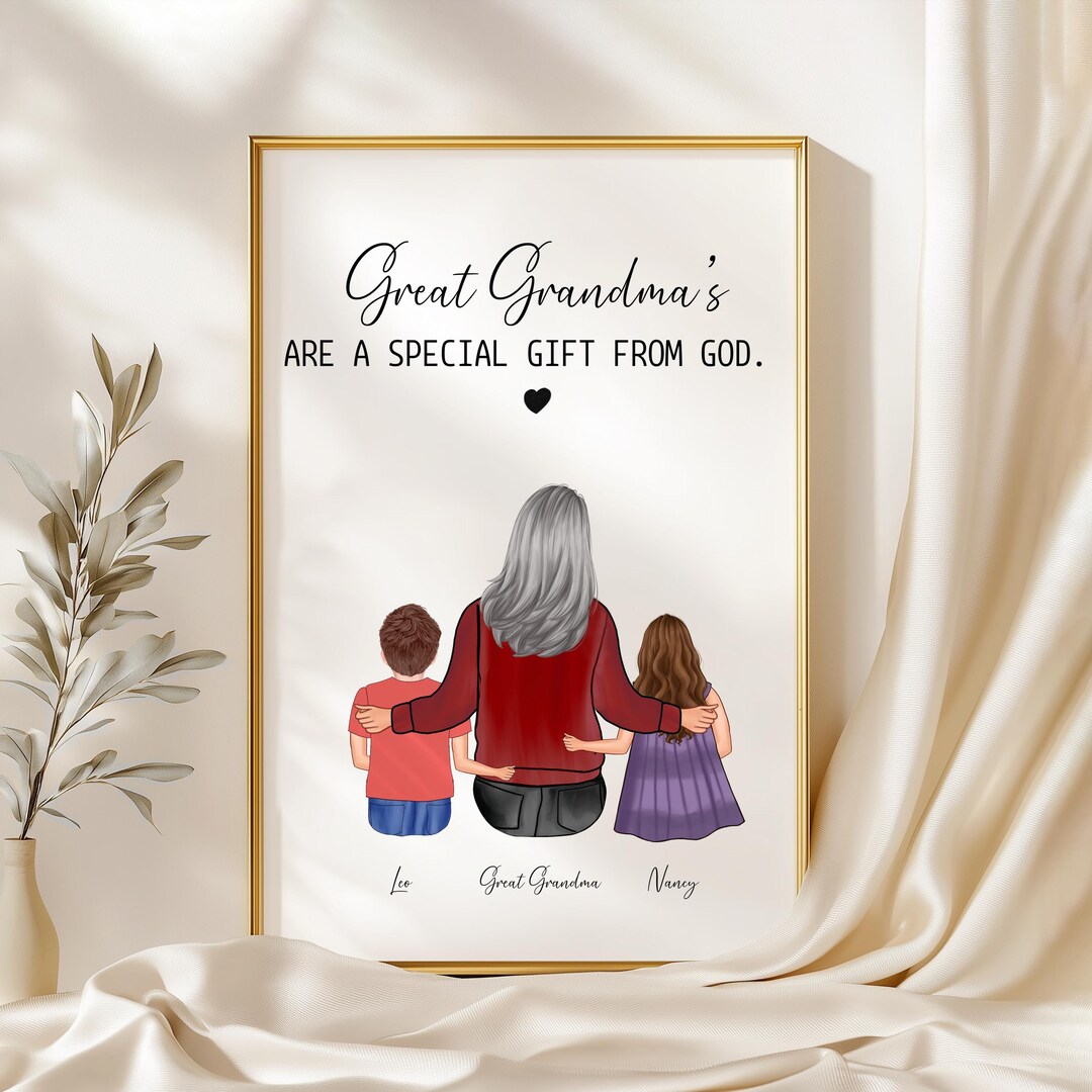 Great Grandma Gift for Mothers Day Birthday, Personalized Gift for Gigi ...