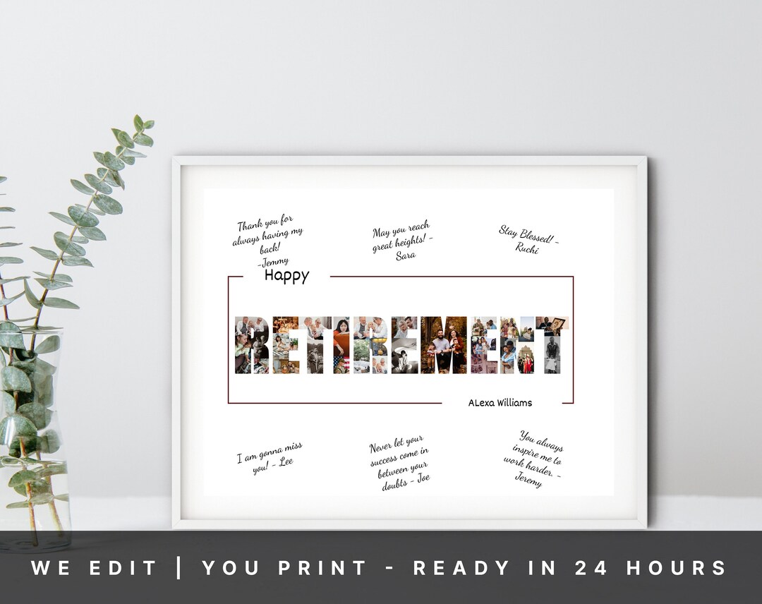 RETIREMENT Custom Signature Gift, Retiring Gift for Coworker, Retire ...