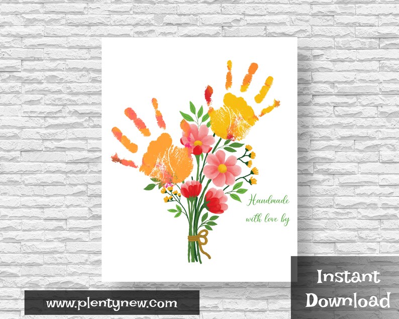 Mother's Day Handprint Art Mommy Handprint Art Kids Baby - Etsy
