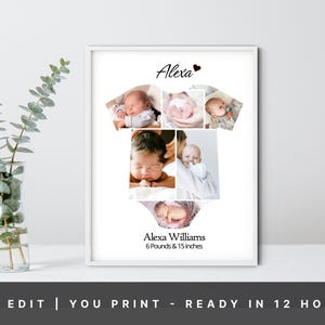 Custom Shape Photo Collage Personalized Photo Gift Collage With Photos ...