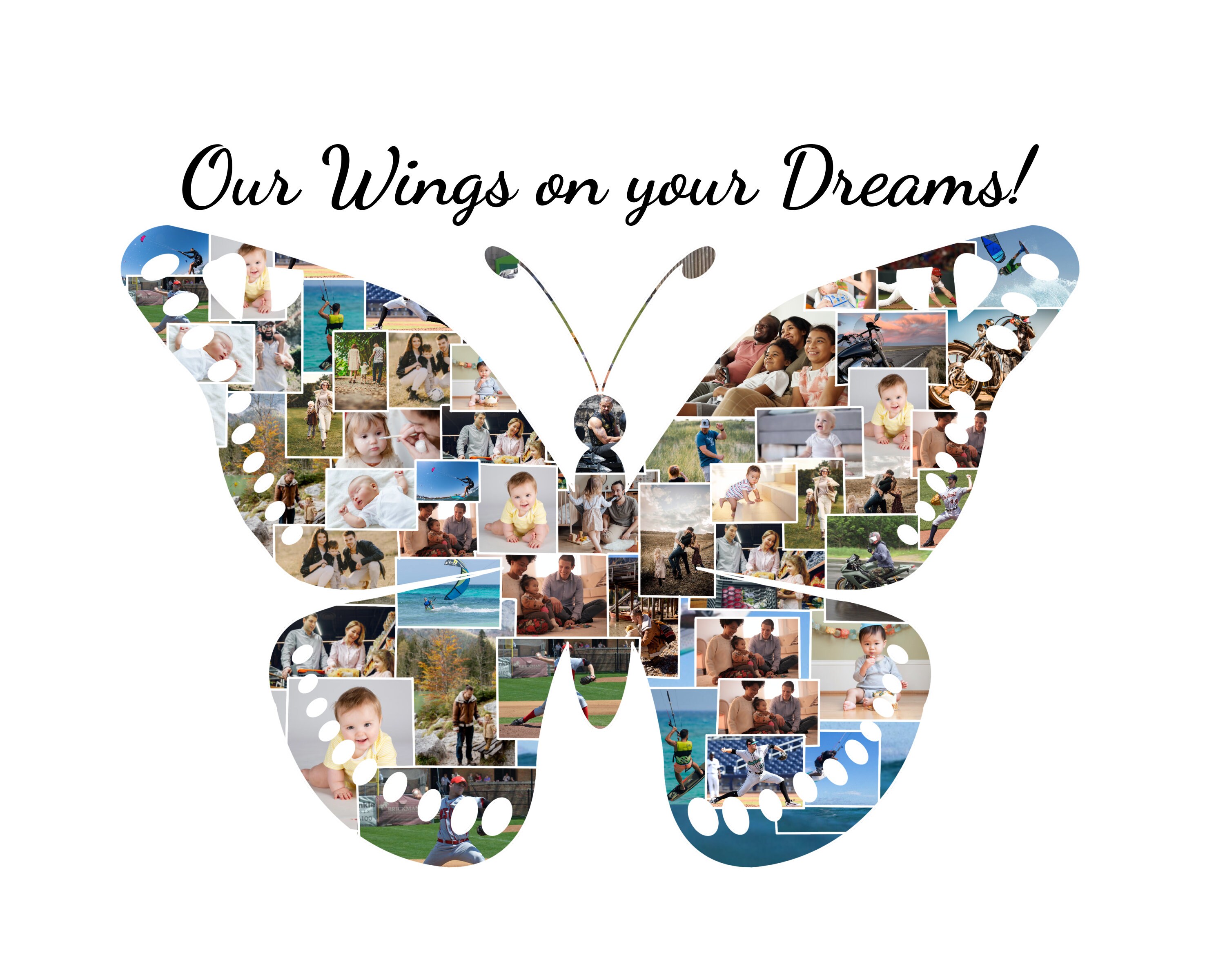 Butterfly Photo Collage Wall Art Home Decor Digital Printable - Etsy