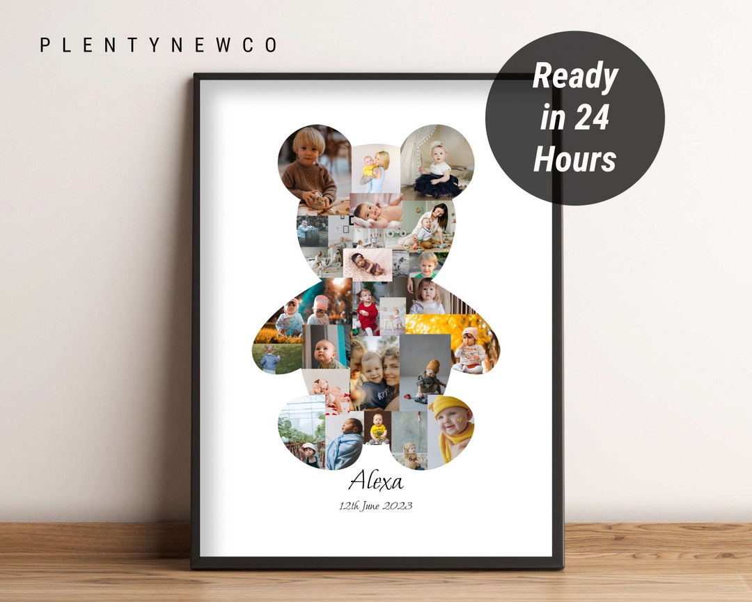 Custom Baby Collage, Personalize Photo Collage, Baby Photo Collage Gift ...