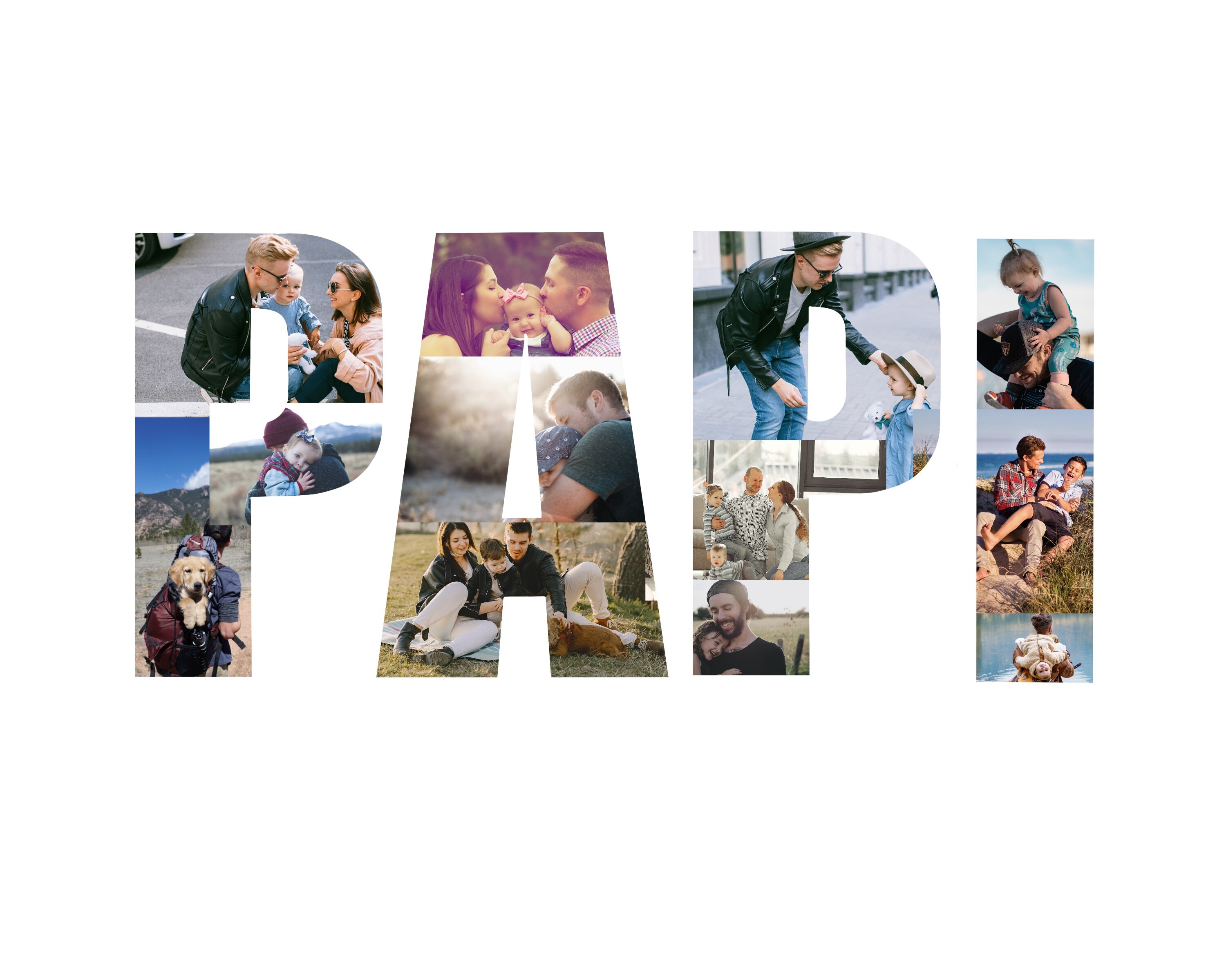 PAPI Photo Collage Personalized Photo Collage Personalised | Etsy