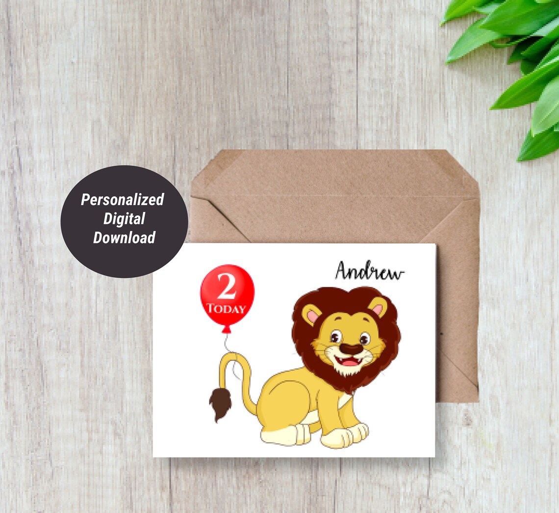 Personalised 2 Year Old Card Boy Birthday Card Toddler - Etsy