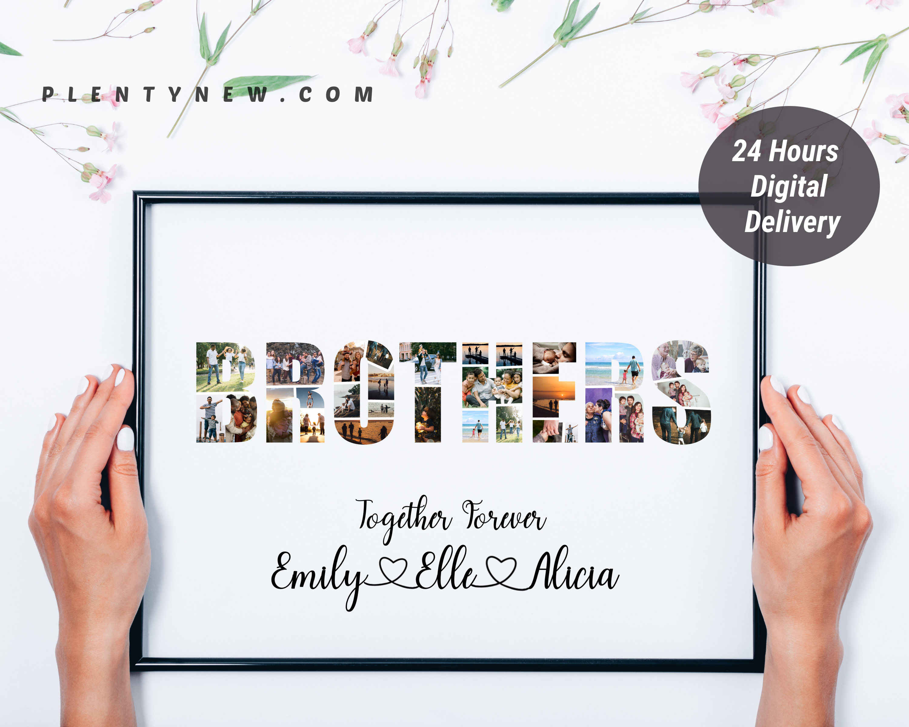 Personalized Brothers Photo Collage Brothers Picture Collage - Etsy