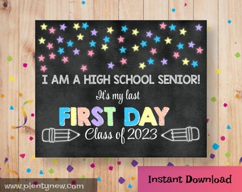 1st Day of Senior Year Sign - Etsy