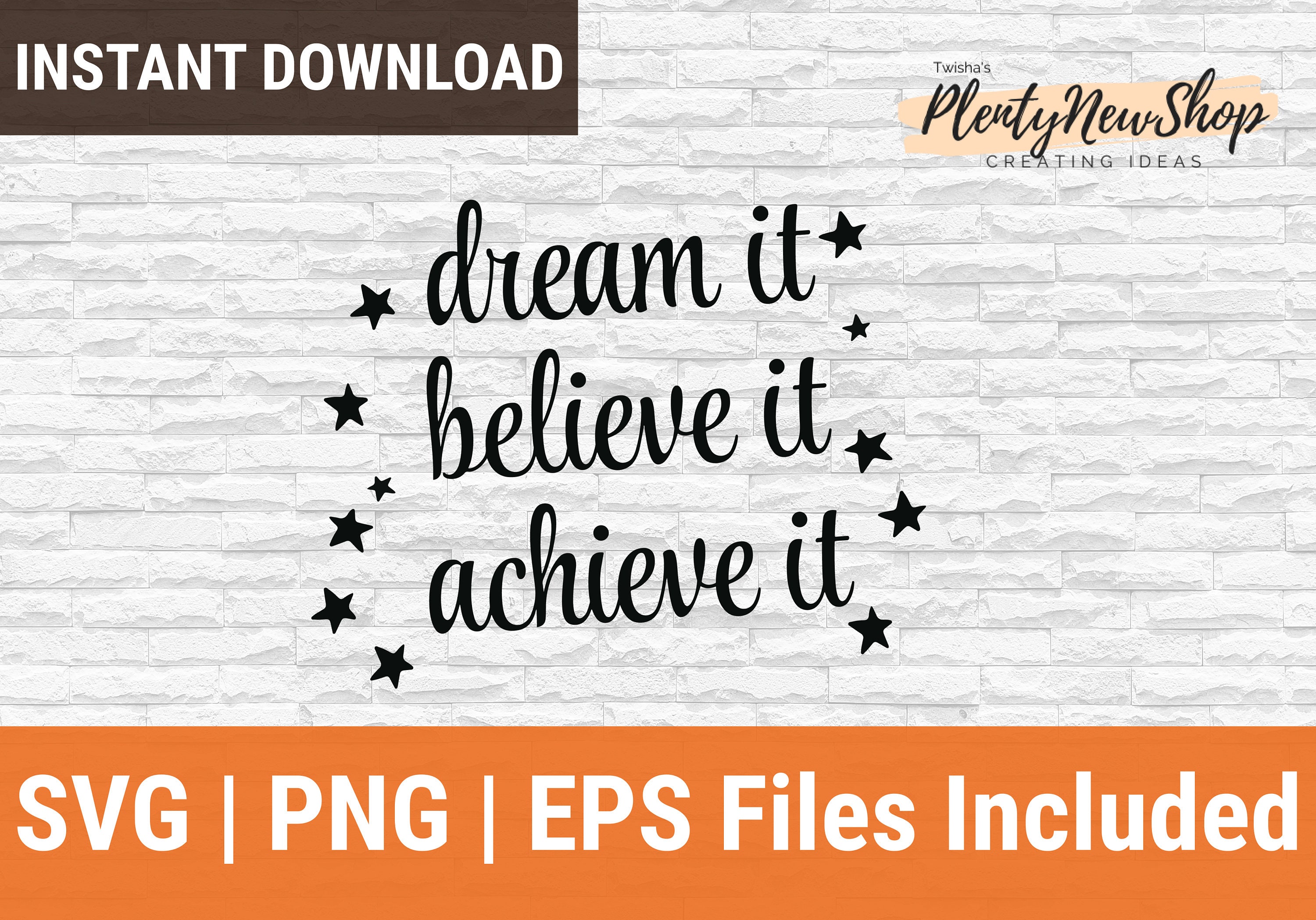 Dream SVG Happy Svg Believe Achieve Goals Self Love - Etsy