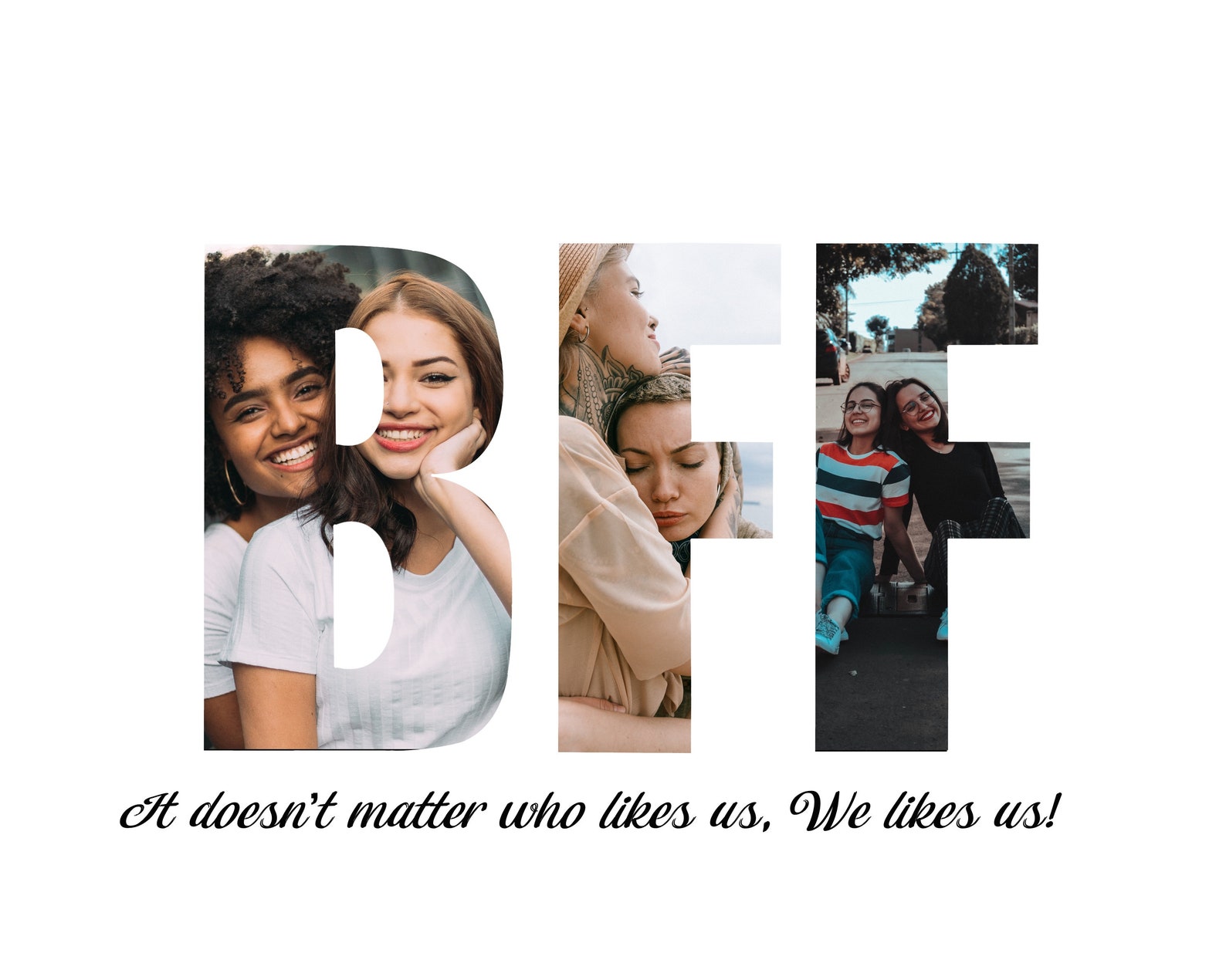 Best Fiends Forever Gift Best Friends Photo Collage Friends | Etsy