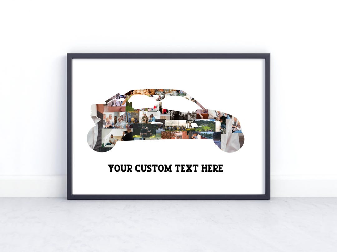 Classic Car Photo Collage - Car Lover Gift for Him - Custom Made With ...